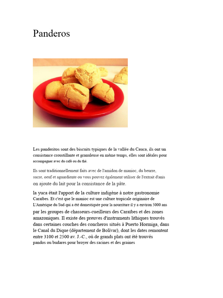 Recette des Panderitos Croustillants | PDF