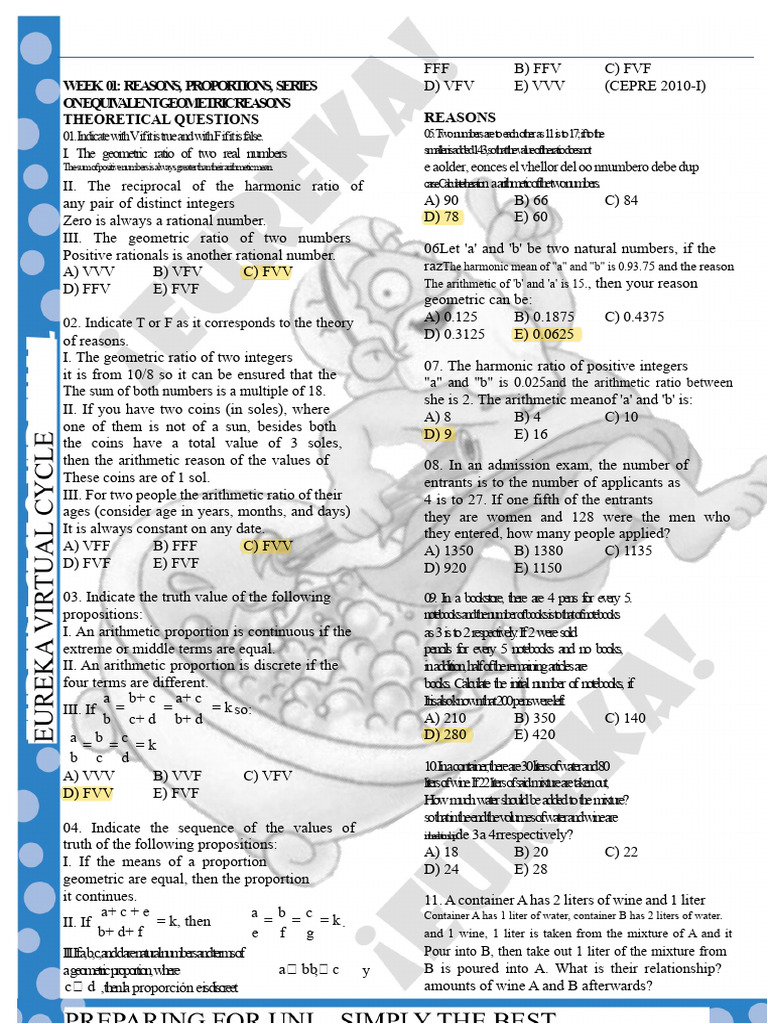 Arithmetic 01 Ratios Proportions | PDF | Geometry | Ratio