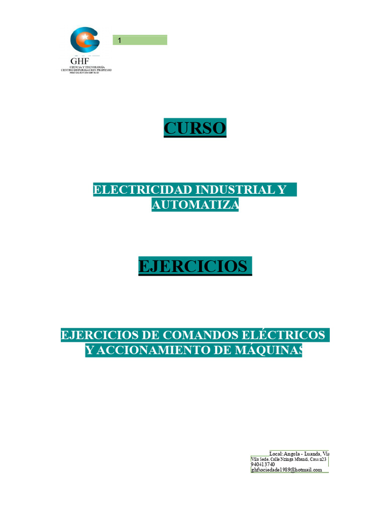Ejercicios de Comandos | PDF | Relé | Electricidad