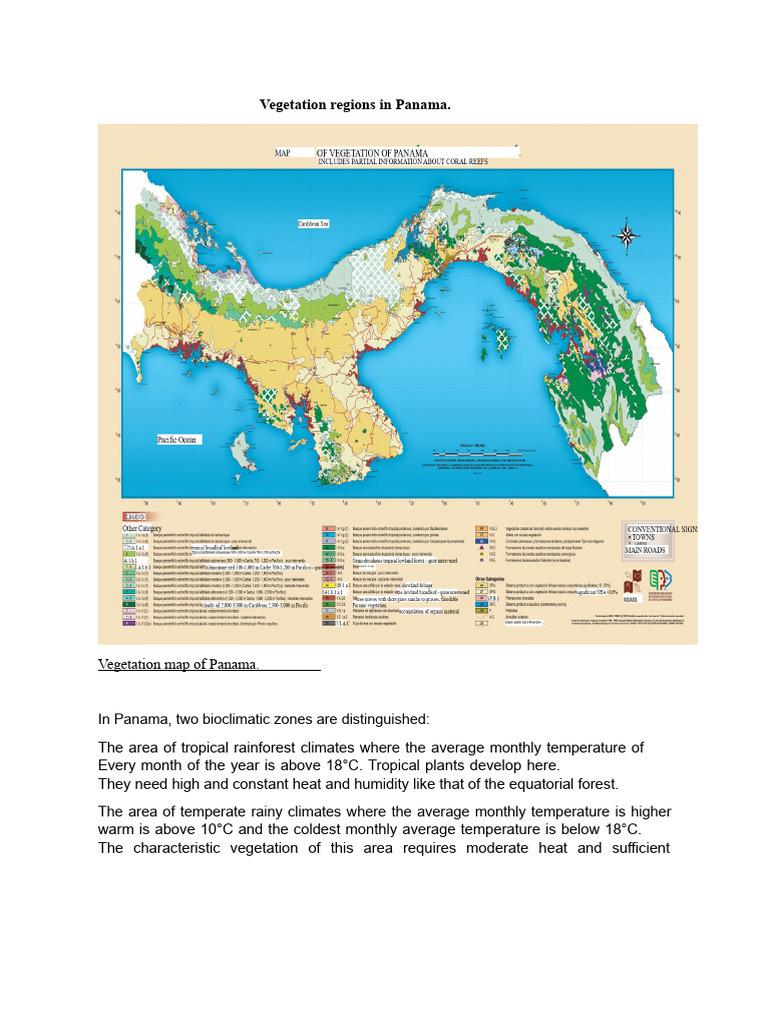 Vegetation Regions of Panama | PDF | Tropics | Forests