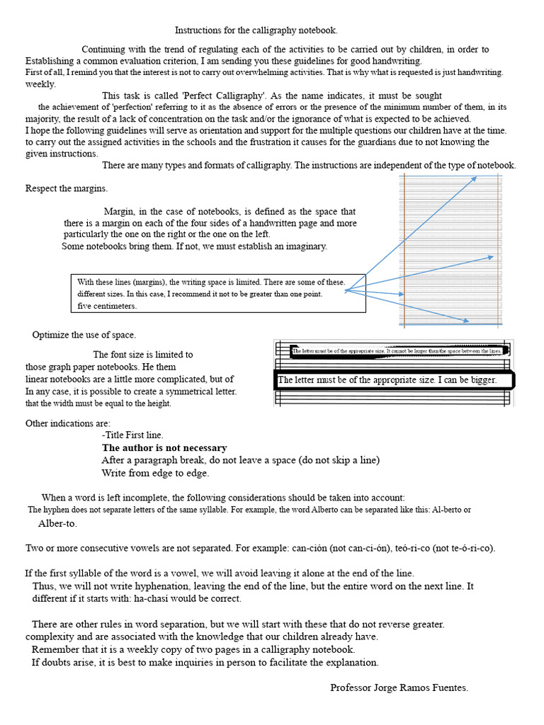 Calligraphy Notebook Guidelines | PDF