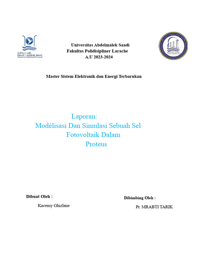 Simulasi sel PV dengan PROTEUS | PDF
