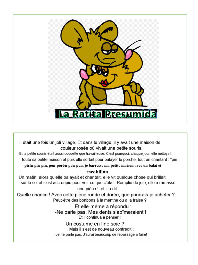 La Petite Souris et le Chat Séducteur | PDF