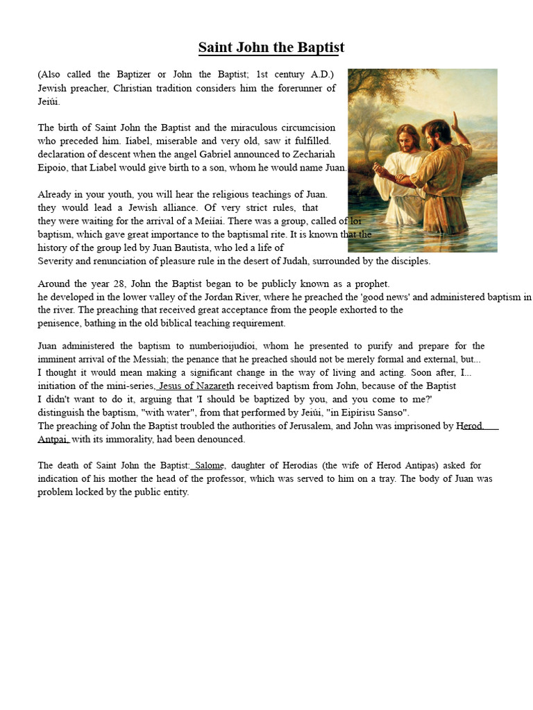 Saint John The Baptist | PDF