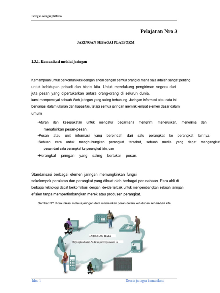Elemen Dasar Jaringan Komunikasi | PDF