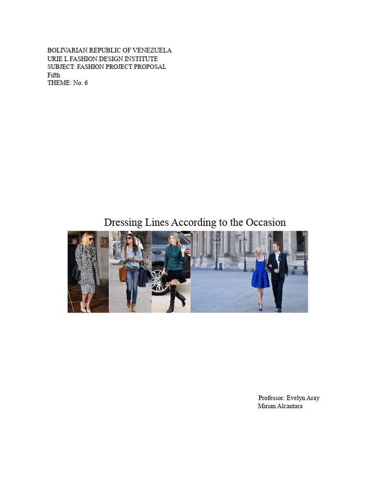 Dressing Lines for Various Occasions | PDF | Dress | Clothing