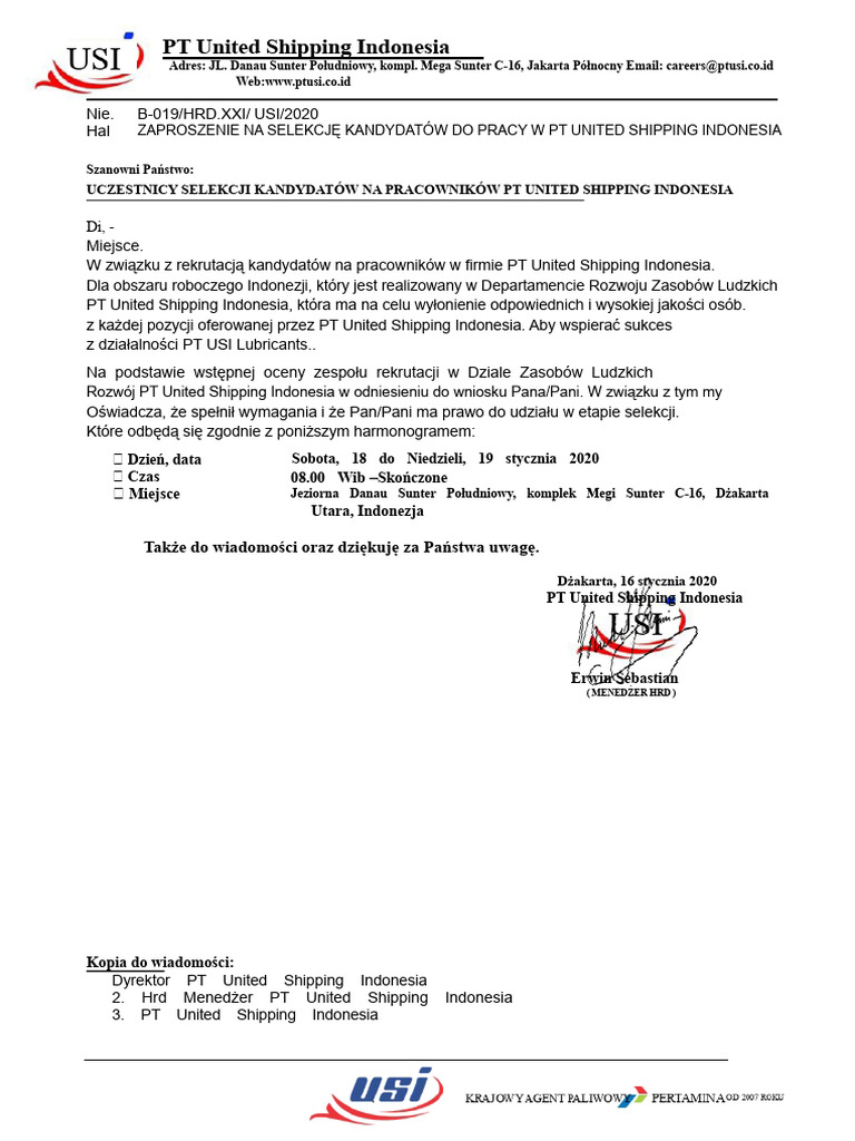 PT United Shipping Indonesia | PDF