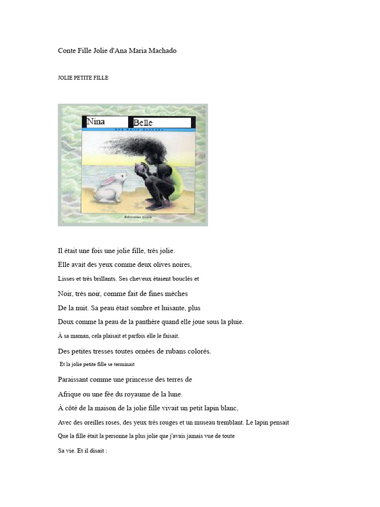Conte de la Fille Jolie et du Lapin | PDF