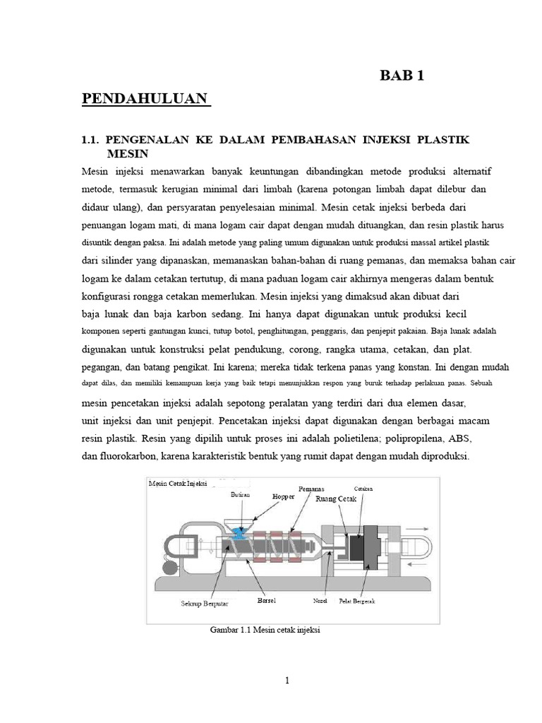 Mesin Injeksi Plastik Kecil Efisien | PDF