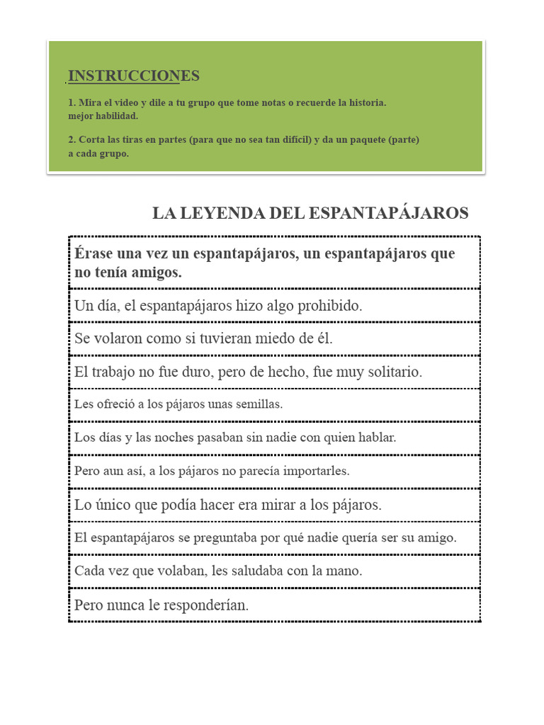 La Leyenda Del Espantapájaros | PDF