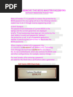 BIOS Password Recovery Guide for Laptops | PDF | Laptop | Personal ...