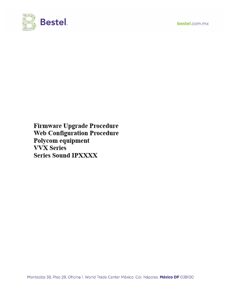 Polycom Firmware Upgrade Procedure | PDF | Ip Address | Booting