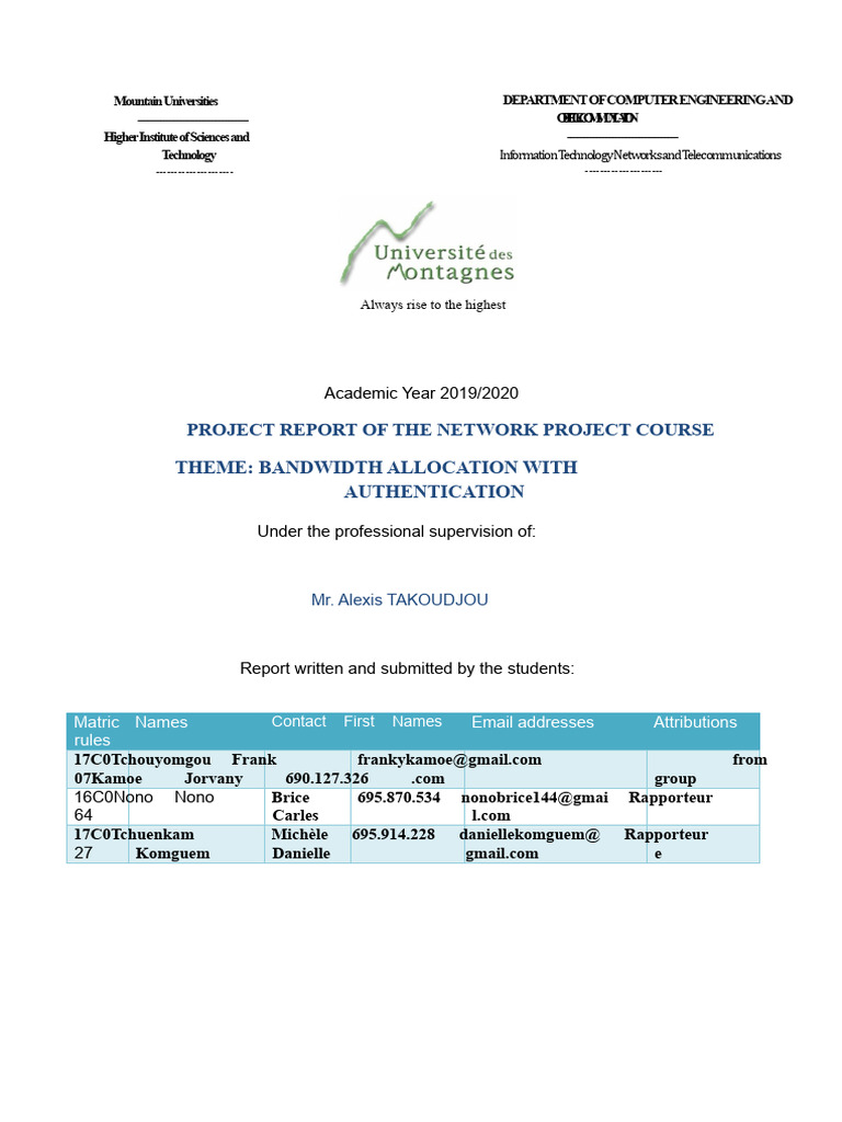 bandwidth_management_project (Automatically saved) | PDF | Computer ...