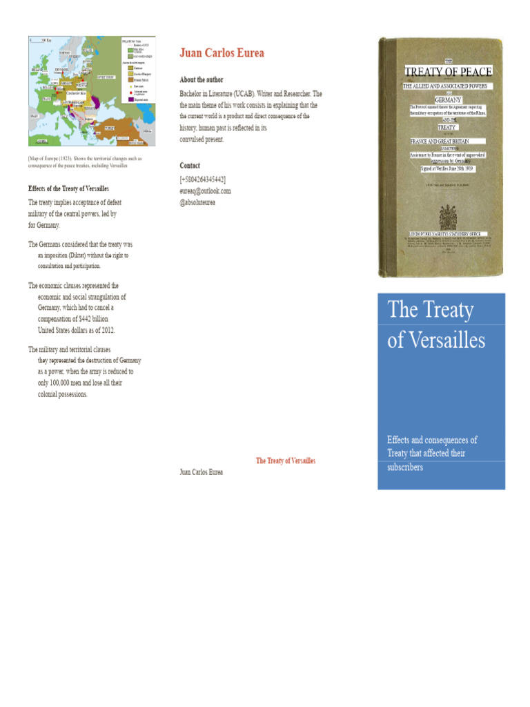 Effects of the Treaty of Versailles | PDF | Treaty Of Versailles | Treaty