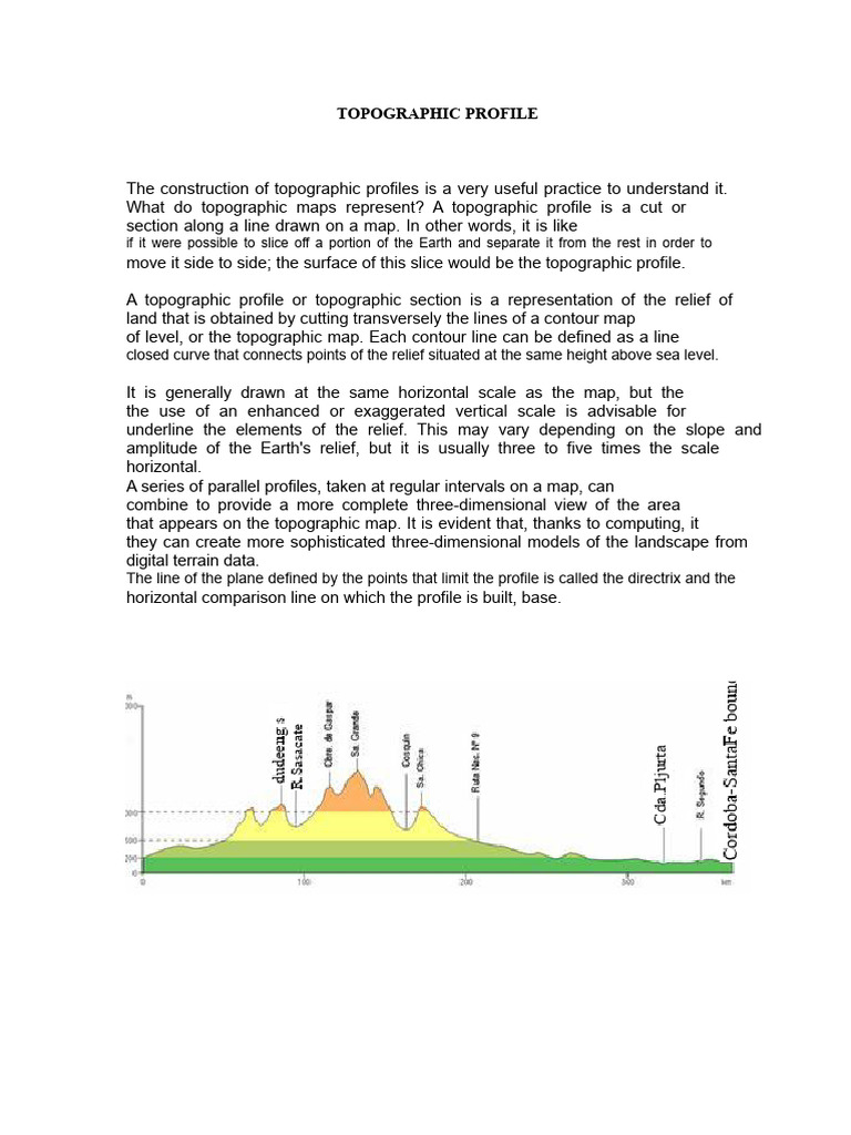 Understanding Topographic Profiles | PDF | Topography | Map