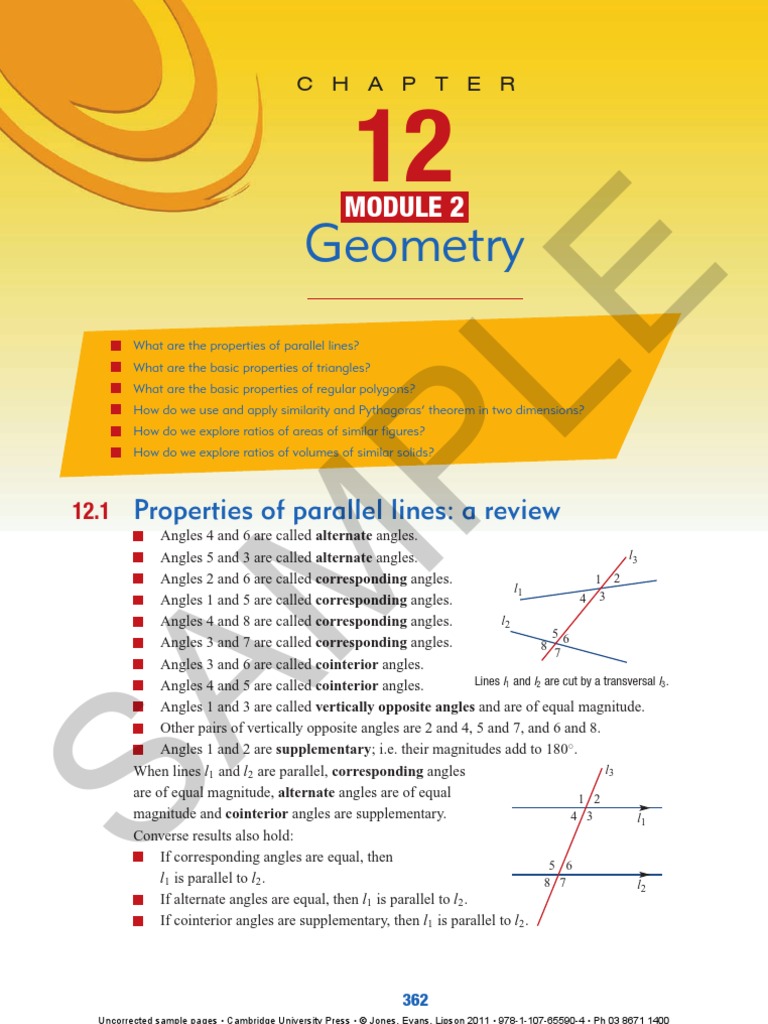 CH 12 Geometry - Maths | PDF | Triangle | Area