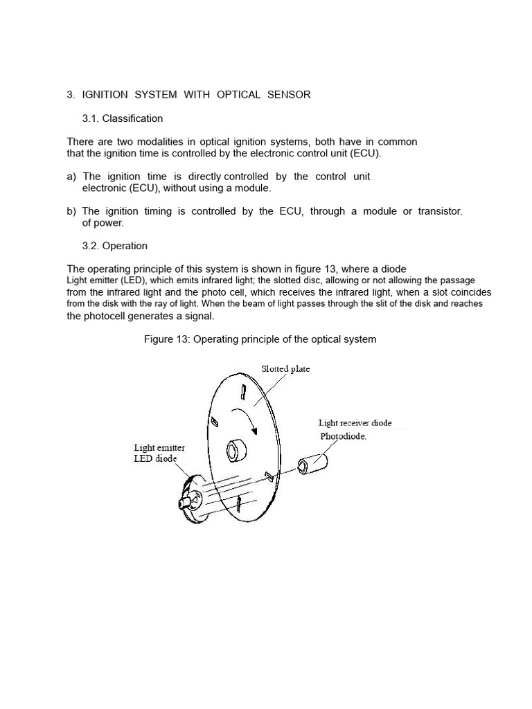 Ignition System With Optical Sensor | PDF | Ignition System | Distributor