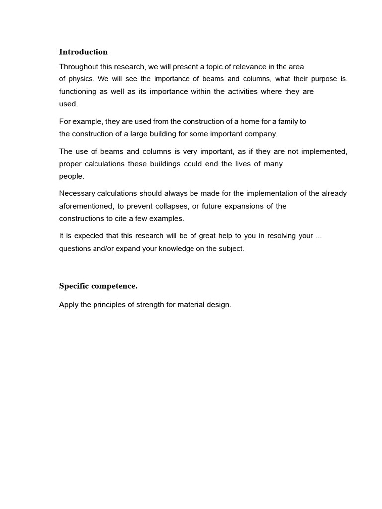 Essay Beams and Columns | PDF | Beam (Structure) | Column
