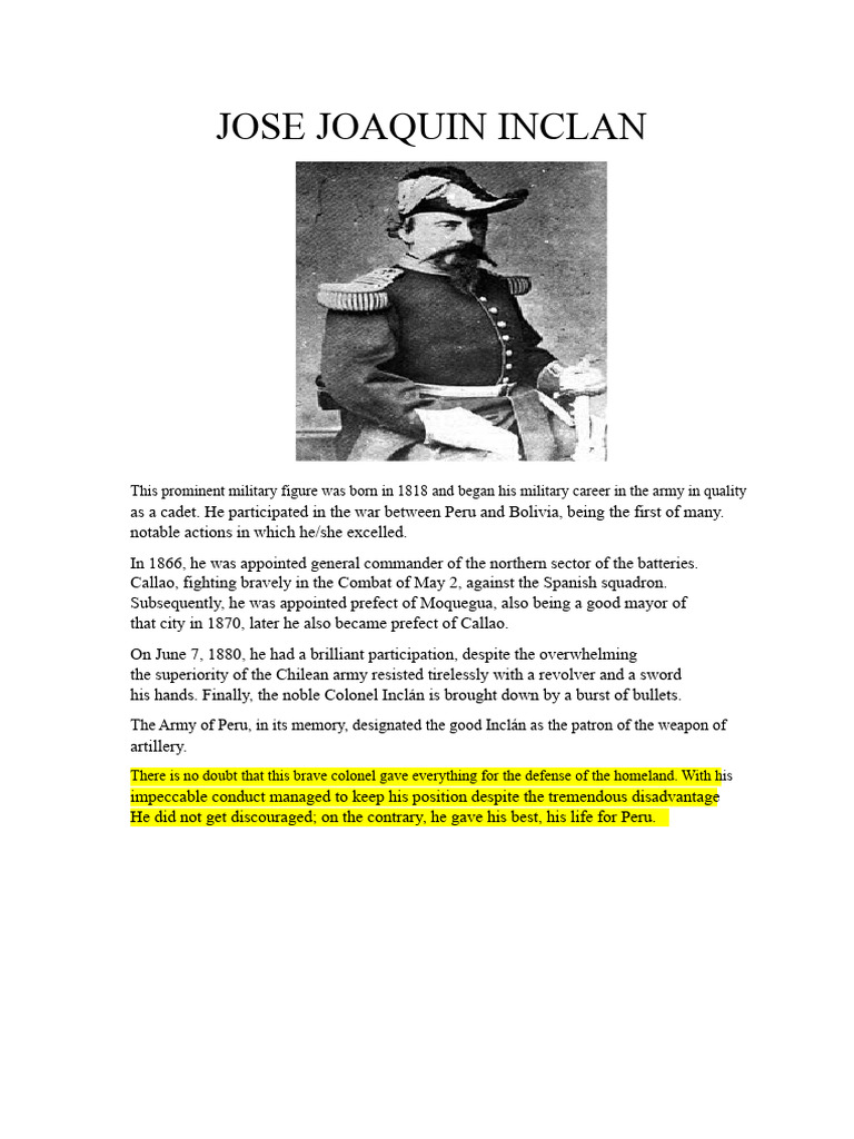 Legacy of Colonel Jose Inclán | PDF