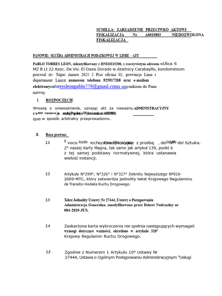Wzór Pisma Papierowego | PDF
