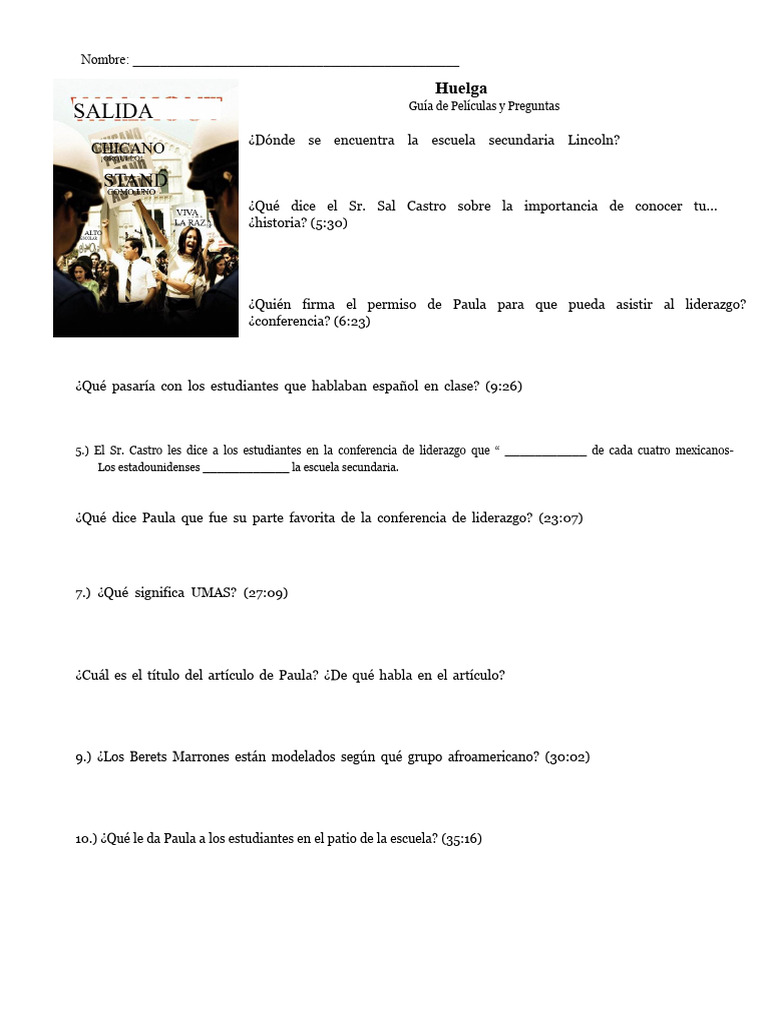 Guía de Preguntas sobre la Huelga Escolar | PDF