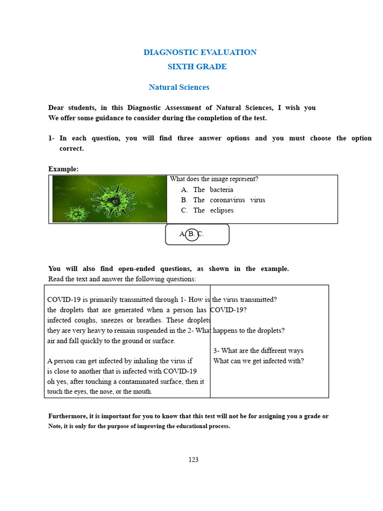 Guidelines For Diagnostic Evaluation 6TH GRADE SCIENCE | PDF | Cell ...
