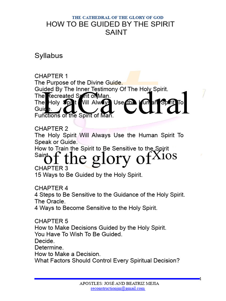 Guided by the Holy Spirit: A Guide | PDF | Holy Spirit | Faith