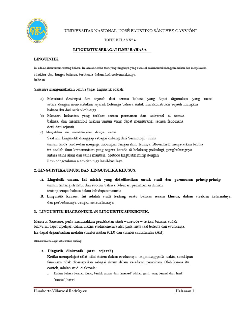 Linguistik Sebagai Ilmu Bahasa | PDF