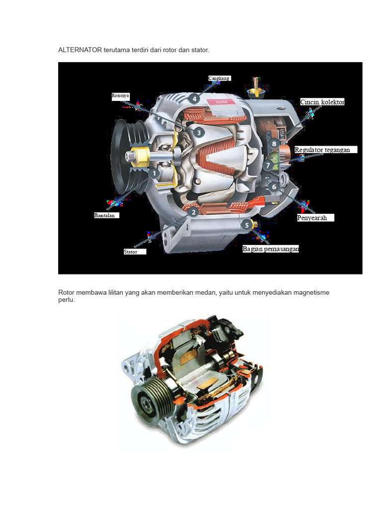 Struktur dan Fungsi Alternator Mobil | PDF