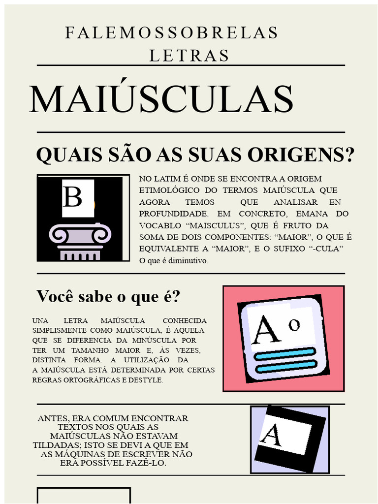 Infográfico Das Letras Maiúsculas | PDF