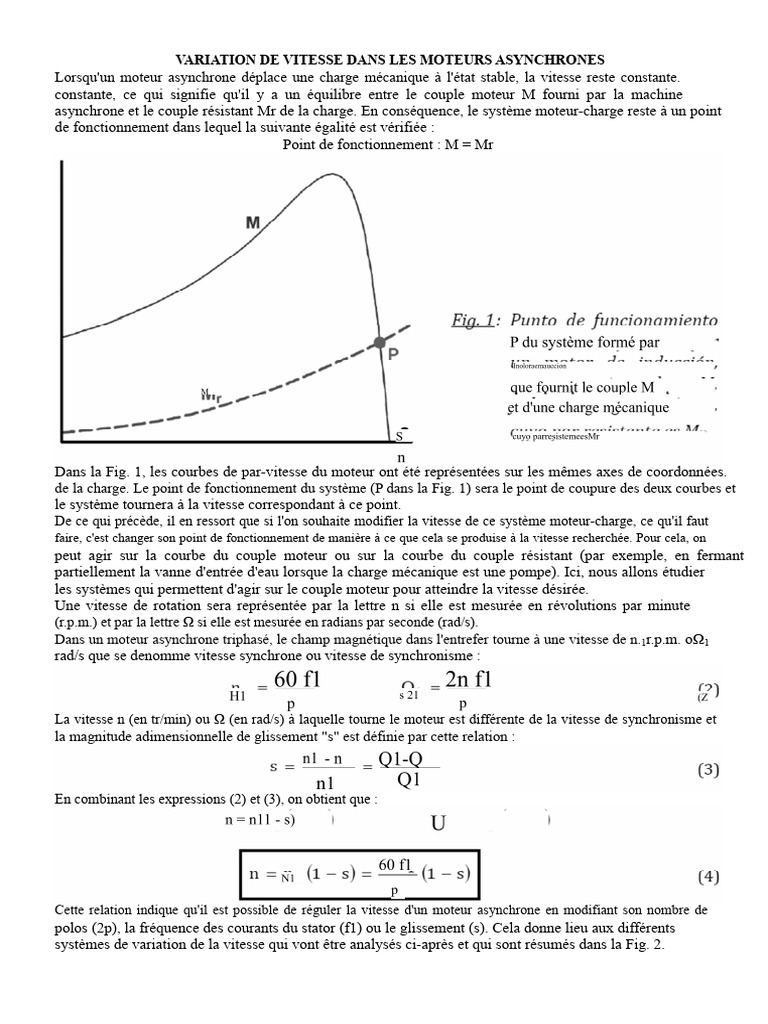 Variation de Vitesse Moteurs Asynchrones | PDF | Puissance (physique ...
