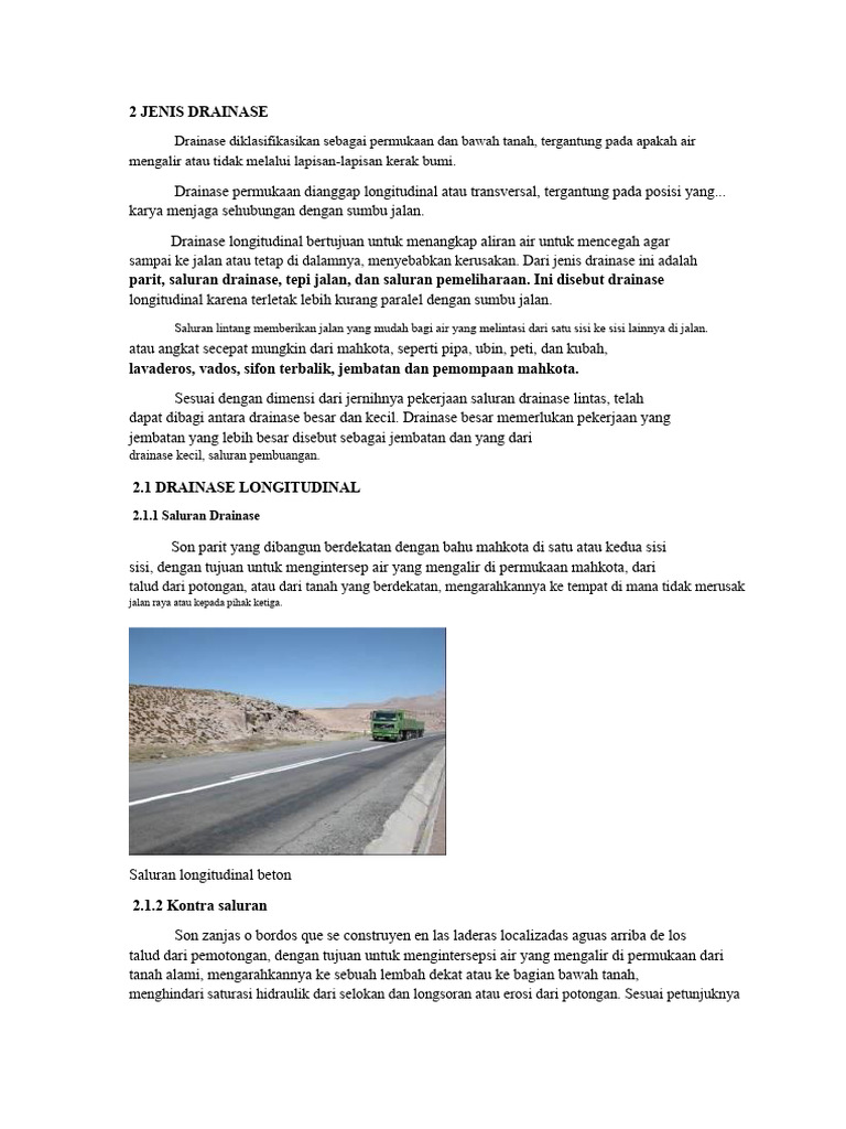 Jenis Drainase | PDF