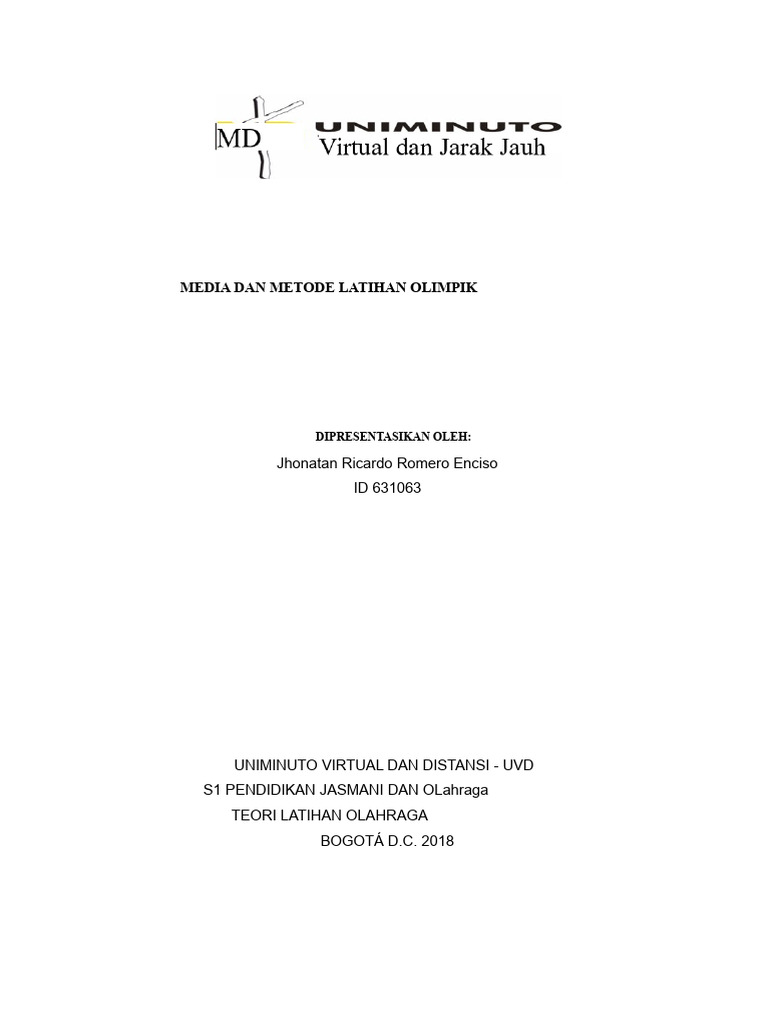 Media Dan Metode Pelatihan Olahraga | PDF