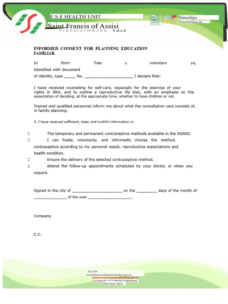 Informed Consent Volleyball | PDF