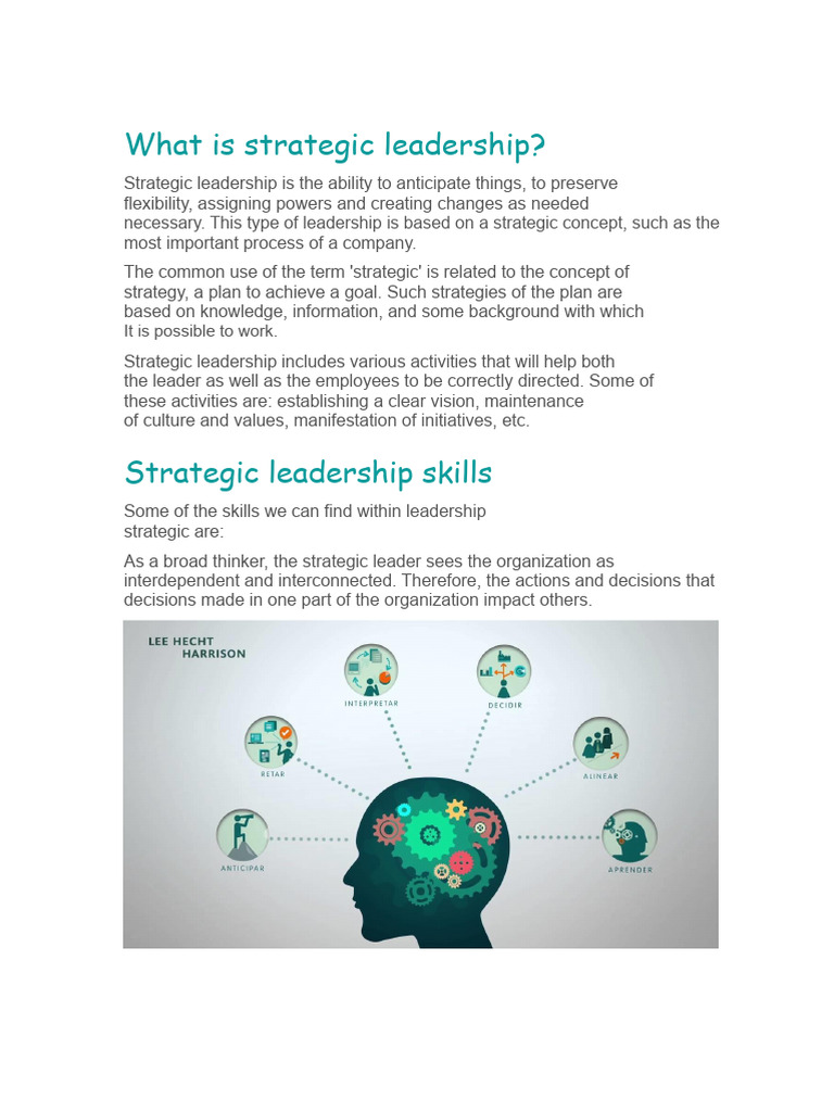 What Is Strategic Leadership | PDF | Strategic Management | Leadership