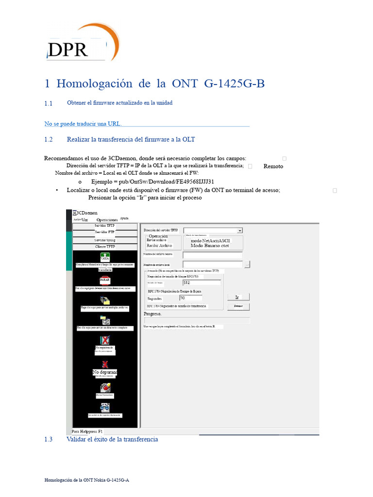 Procedimiento para Homologar La ONT G-1425G-B | PDF