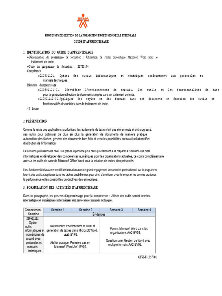 Guide de formation Microsoft Word 2023 | PDF | Microsoft Word ...