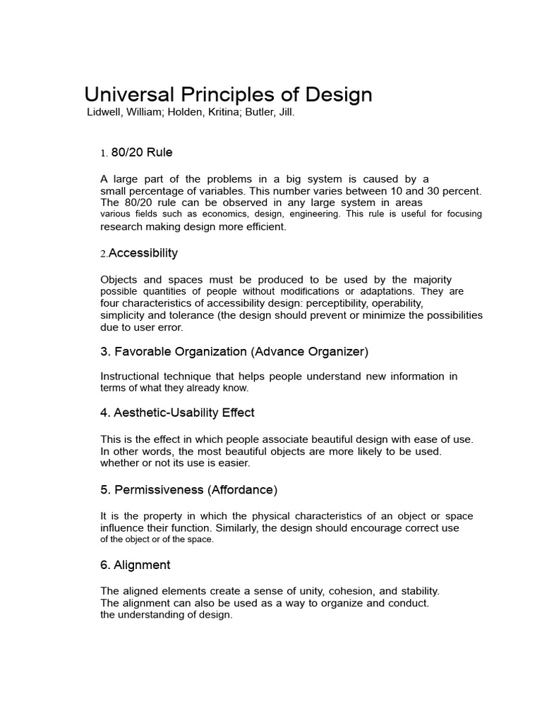 Universal Principles of Design | PDF | Perception | Attention