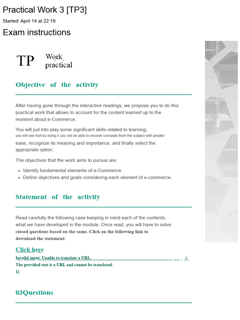 Exam - Practical Work 3 (TP3) Digital Marketing 85.42% | PDF ...