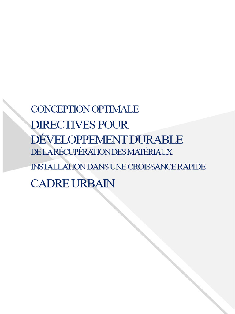 Directives pour la récupération durable des matériaux | PDF | Recyclage ...