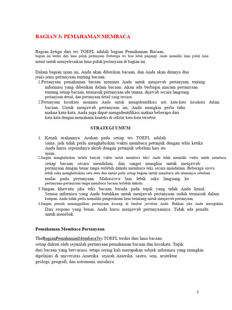 TOEFL+PBT+UJIAN+3 | PDF