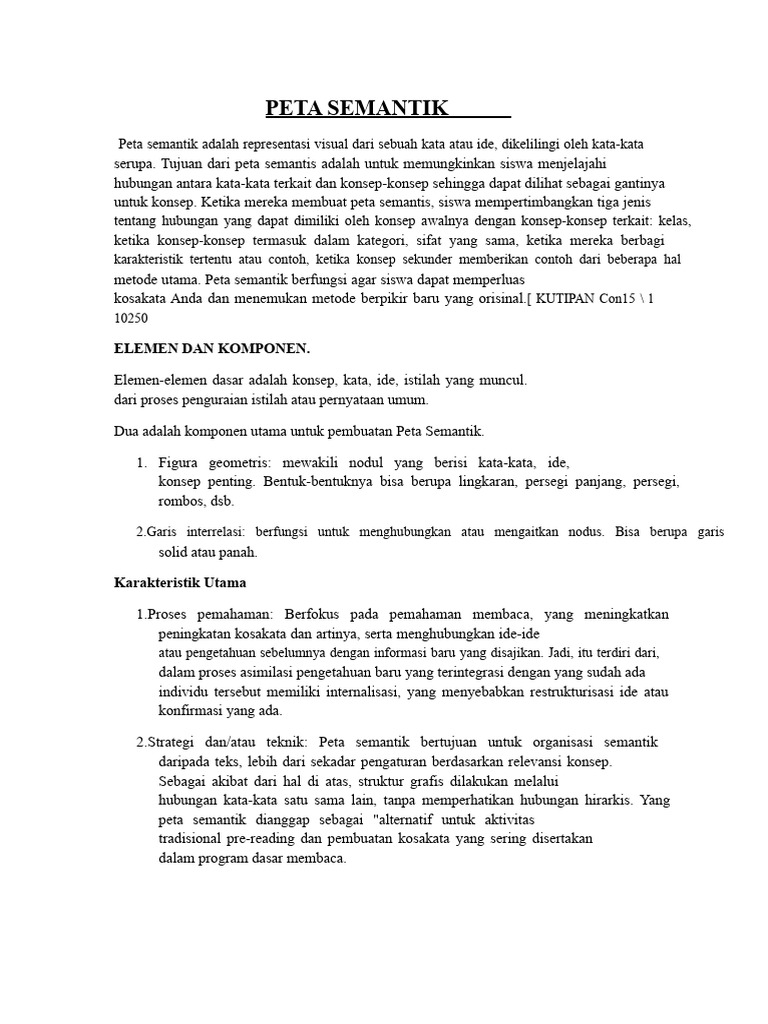 PETA SEMANTIK | PDF
