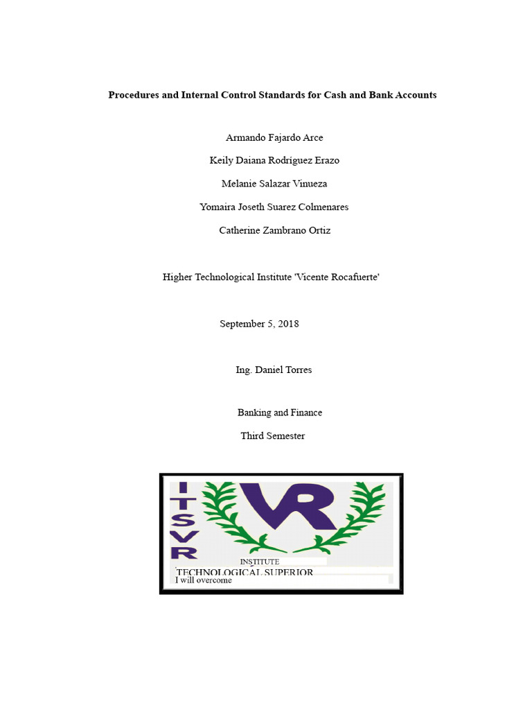 Cash and Bank Account Control Procedures | PDF | Banks | Receipt