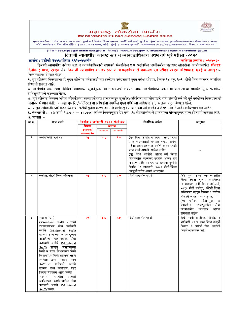 01-2020 - JMFC Pre Exam 2020 | PDF