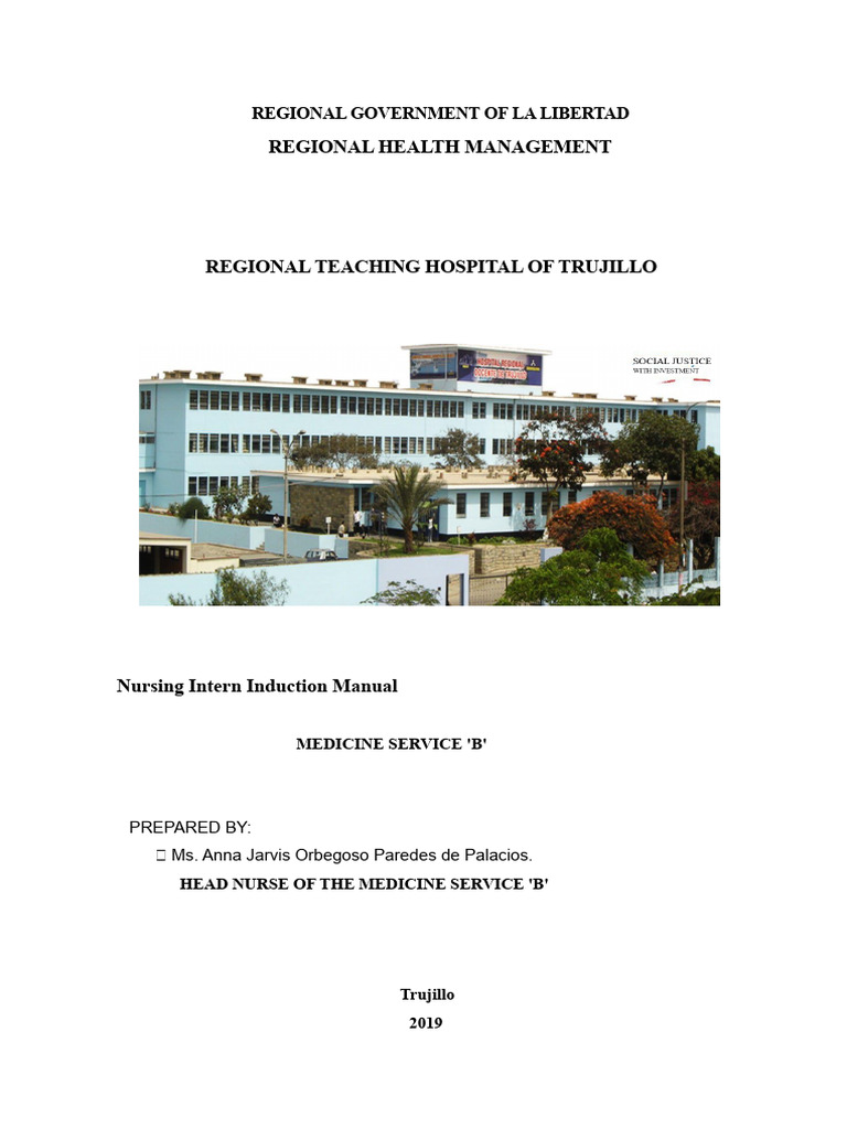Nursing Intern Induction Manual Trujillo | PDF | Hospital | Medicine