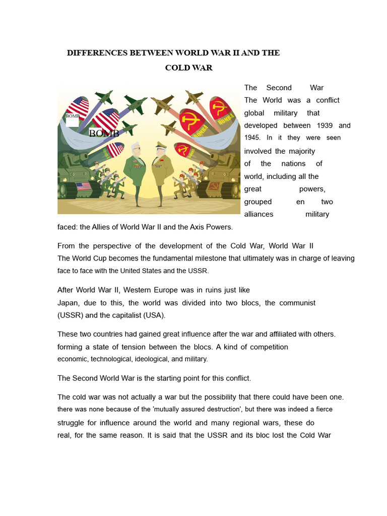 Differences Between World War II and The Cold War | PDF | Cold War ...