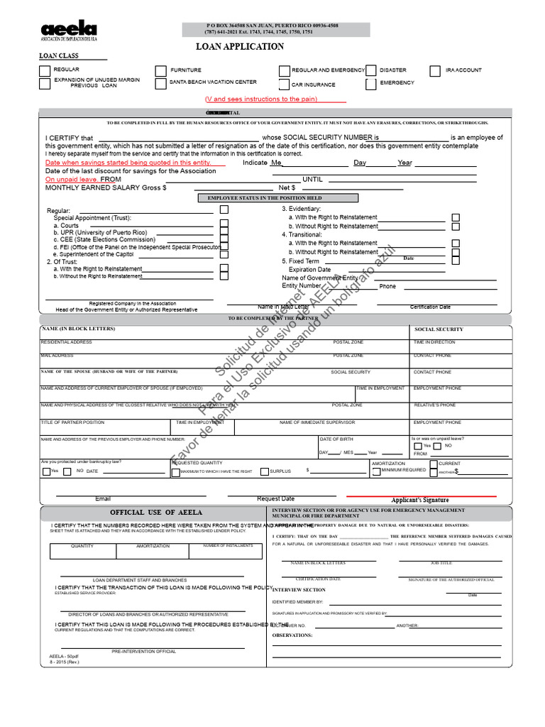 Government Employee Loan Application | PDF | Loans | Insurance