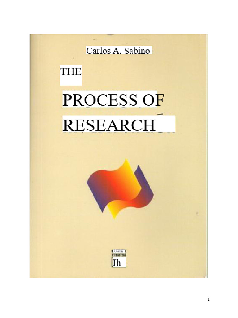 Carlos Sabino - The Research Process | PDF | Knowledge | Methodology