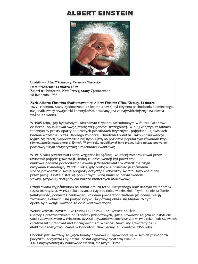 Albert Einstein | PDF