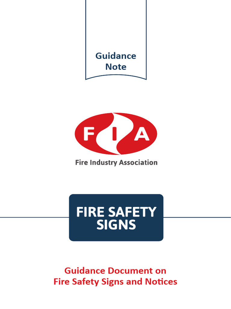 Guidance Note: Guidance Document On Fire Safety Signs and Notices | PDF ...